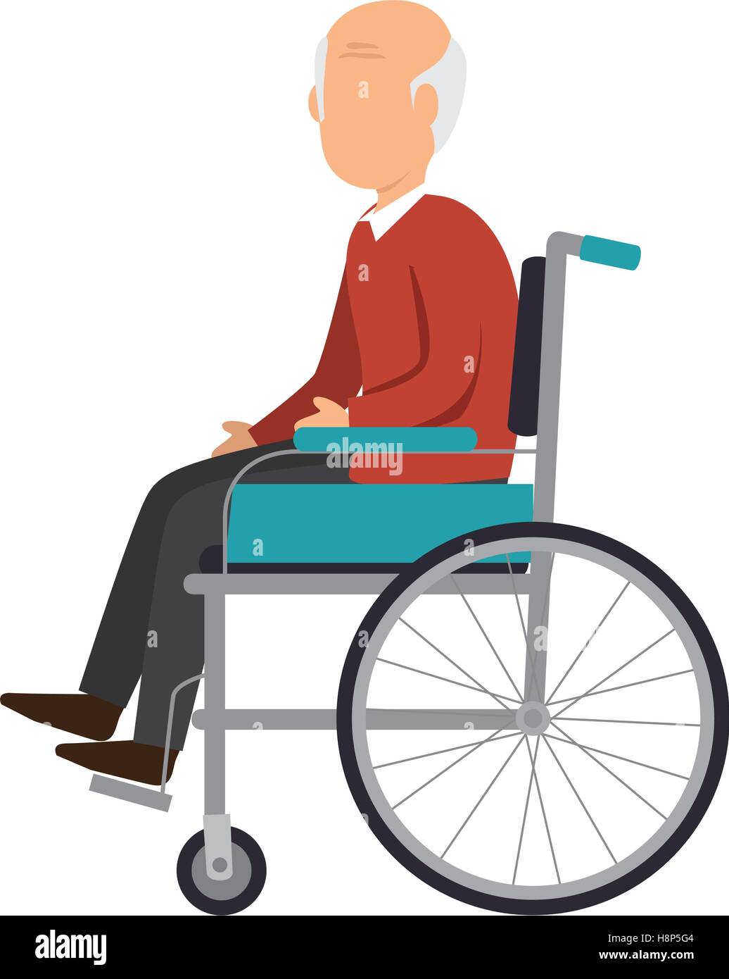 Old man disable isolated icon hi-res stock photography and images - Alamy