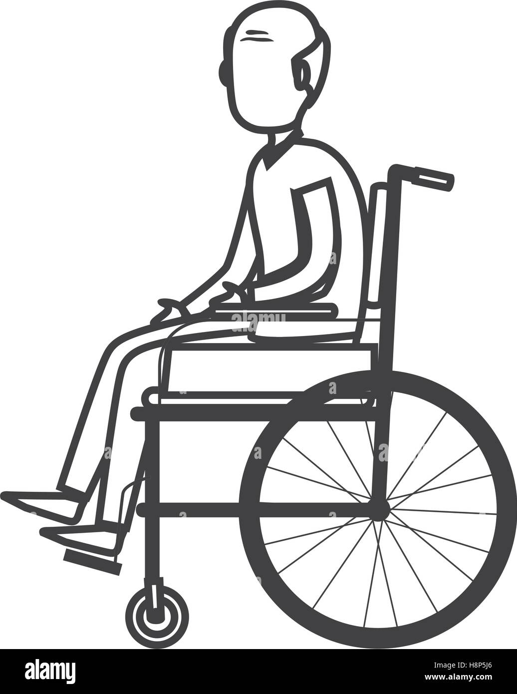 Old man disable isolated icon hi-res stock photography and images - Alamy