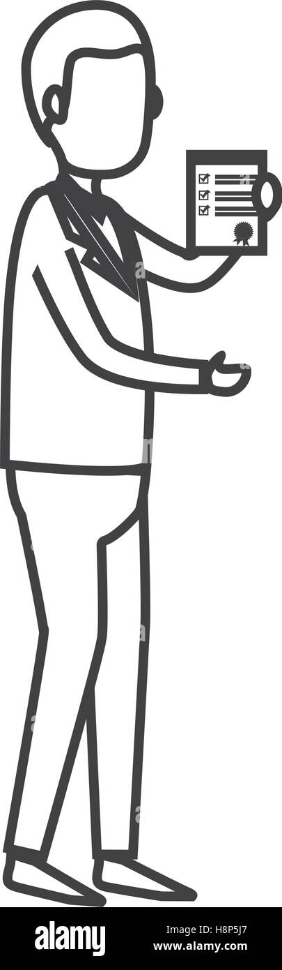 person with checklist icon vector illustration design Stock Vector ...