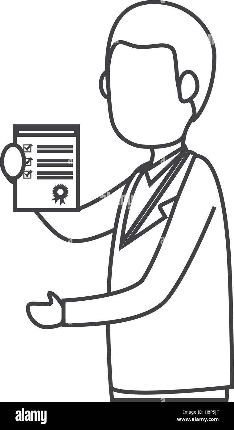 person with checklist icon vector illustration design Stock Vector ...