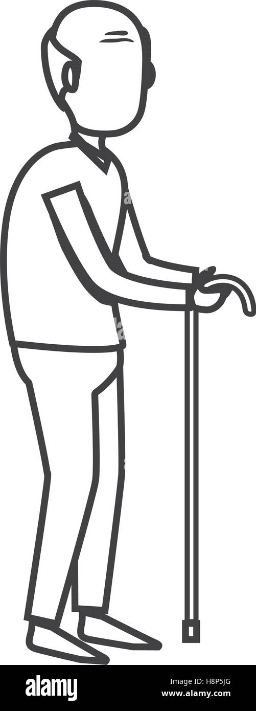 Old man disable isolated icon hi-res stock photography and images - Alamy