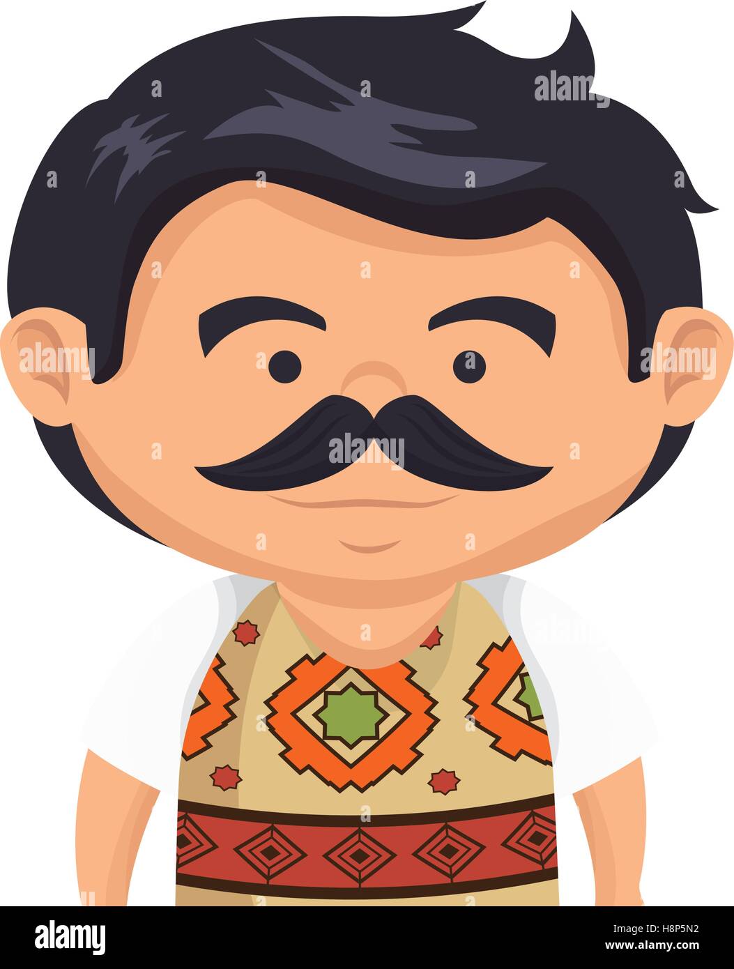 mexican man character icon vector illustration design Stock Vector ...
