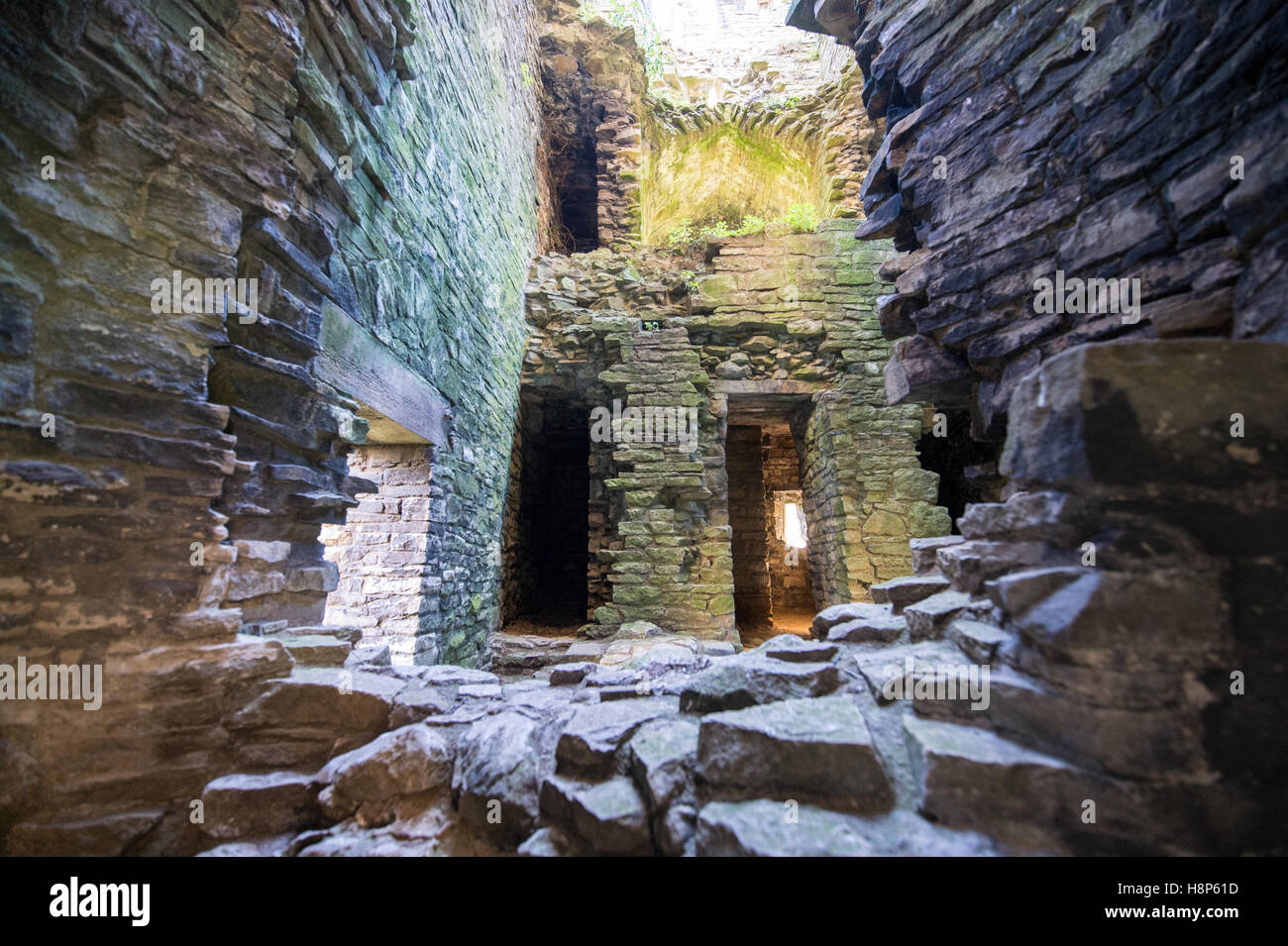 UK, England, Yorkshire, Wensleydale, Middleham - The interior of ...