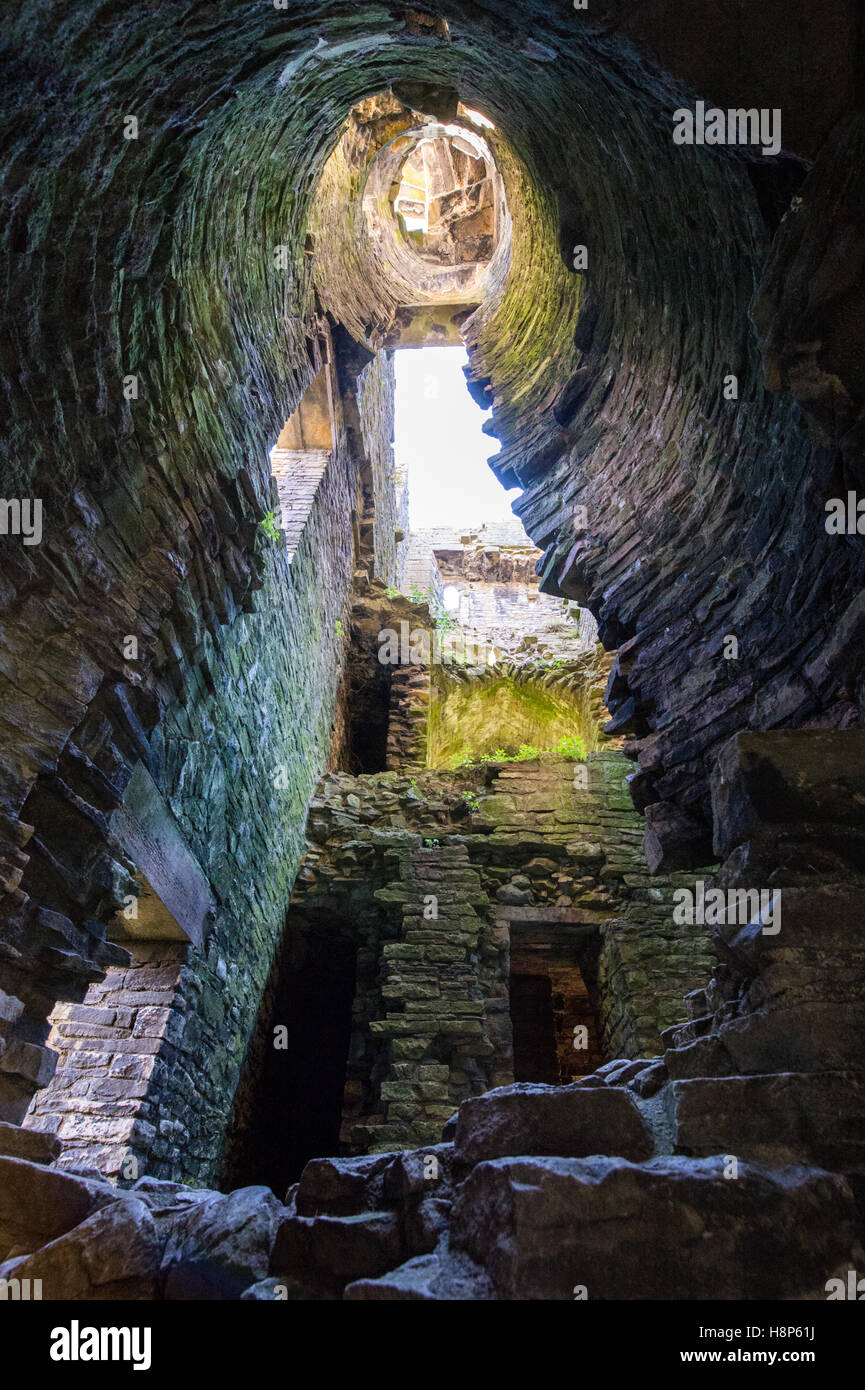 UK, England, Yorkshire, Wensleydale, Middleham - The interior of ...
