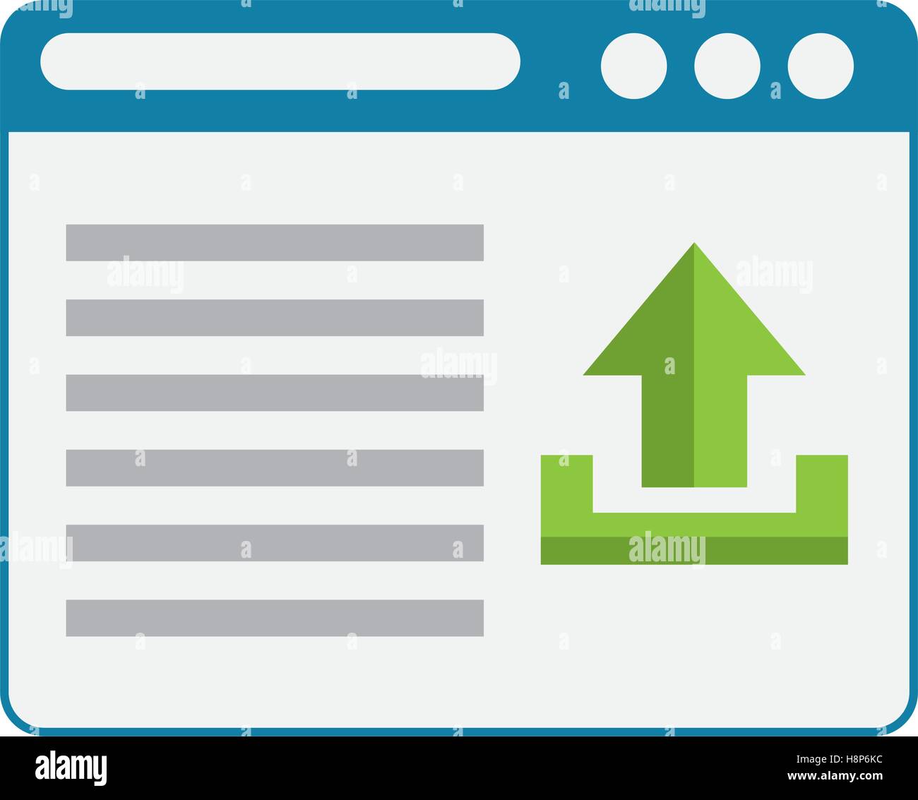 template webpage with arrow upload vector illustration design Stock ...