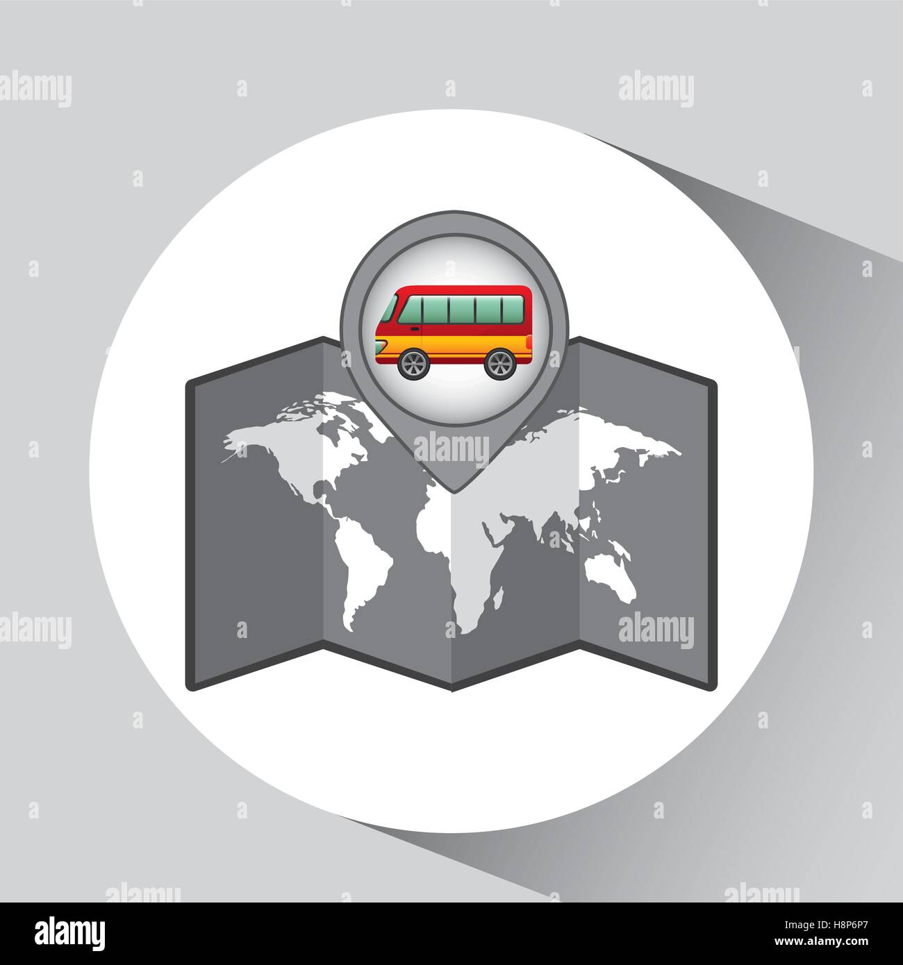 bus map pointer design vector illustration eps 10 Stock Vector Image ...