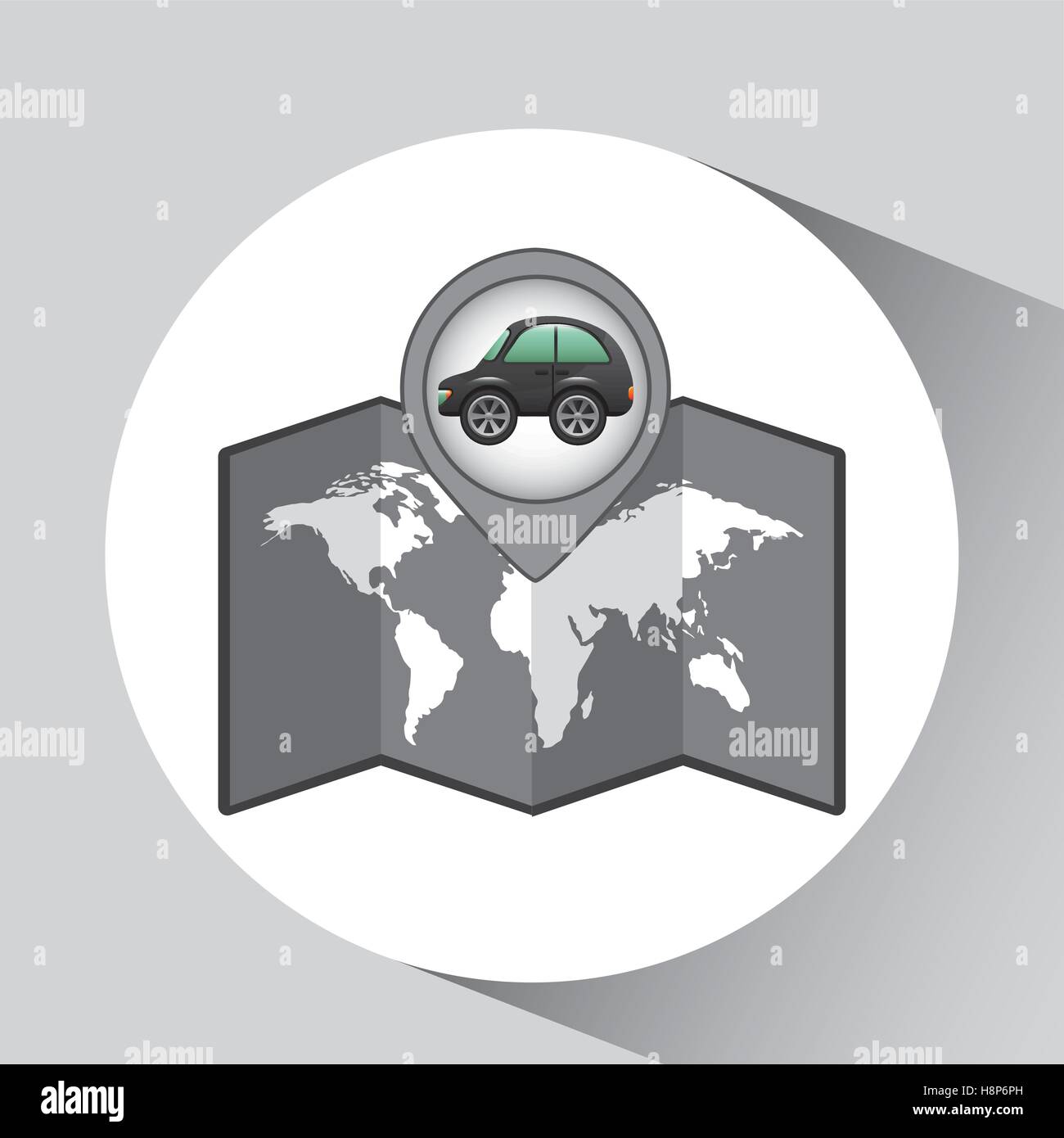 hatchback car icon map pointer vector illustration eps 10 Stock Vector ...