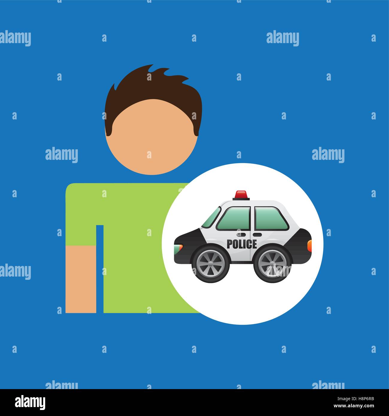 character police car graphic vector illustration eps 10 Stock Vector ...