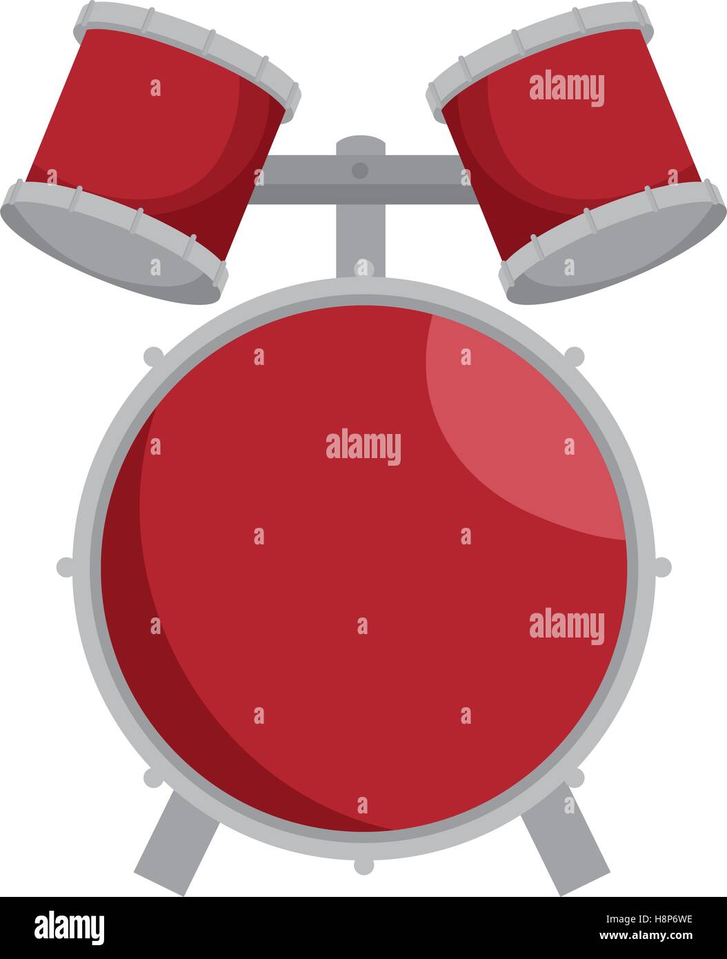 Battery instrument musical icon Cut Out Stock Images & Pictures - Alamy