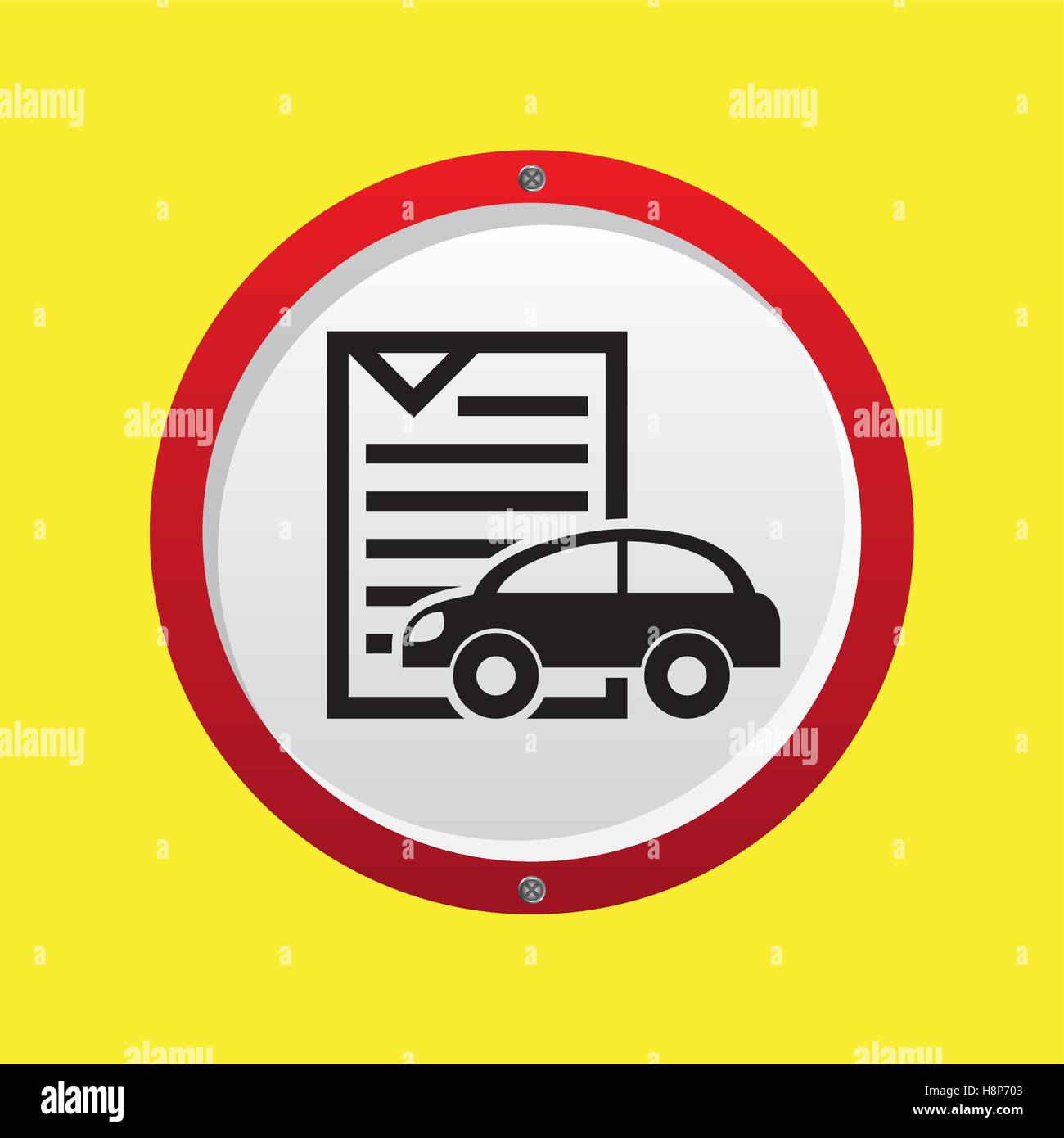insurance car policy paper icon vector illustration eps 10 Stock Vector ...