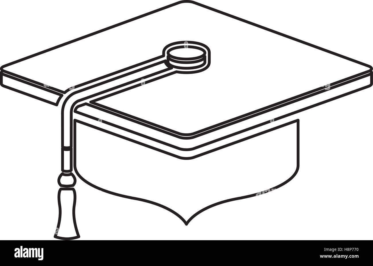 Graduation cap icon. Graduation university education and school theme ...