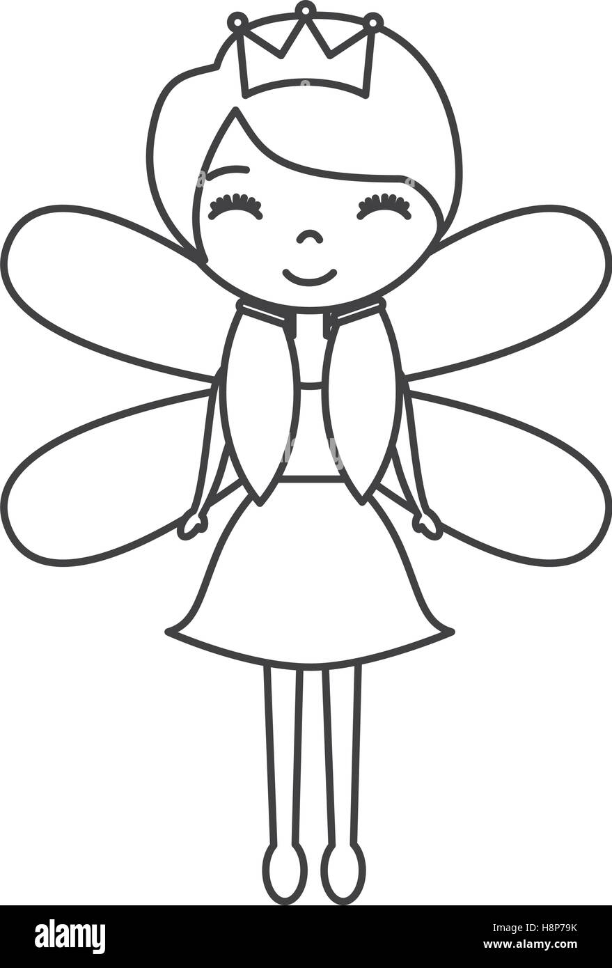 Black And White Fairy Clipart
