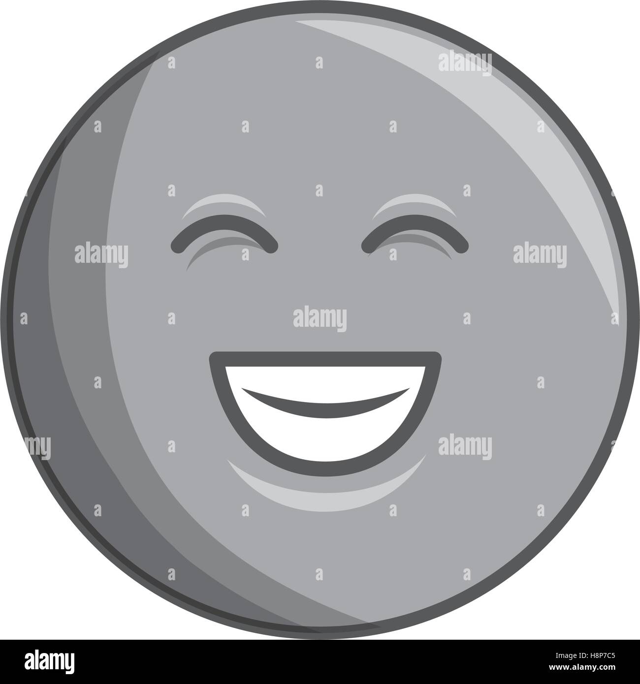 Face circle emoticon kawaii style hi-res stock photography and images ...