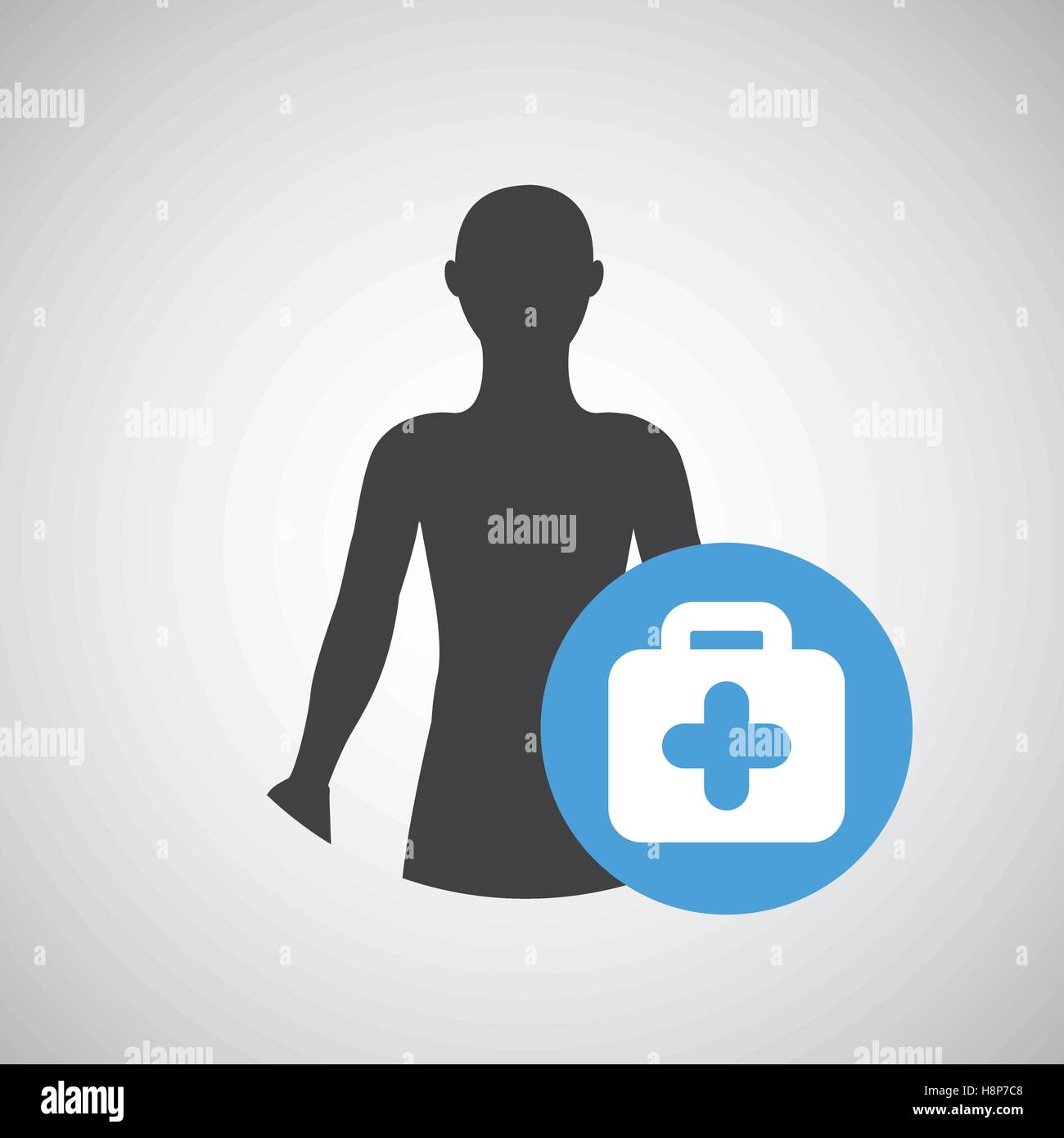 silhouette person medical first aid icon design vector illustration eps ...