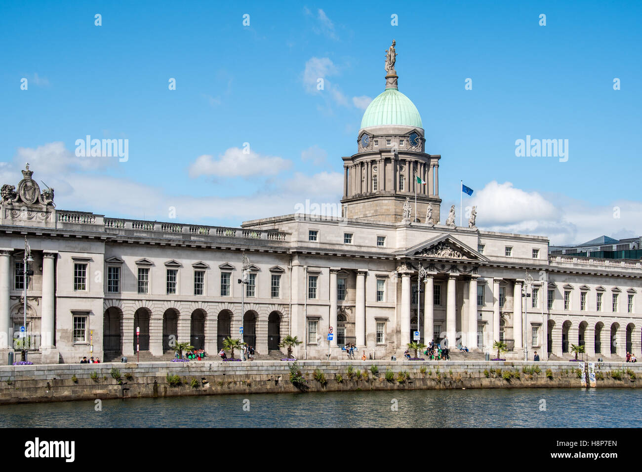 Dublin, Ireland- The Custom House, neoclassical 18th-century building ...