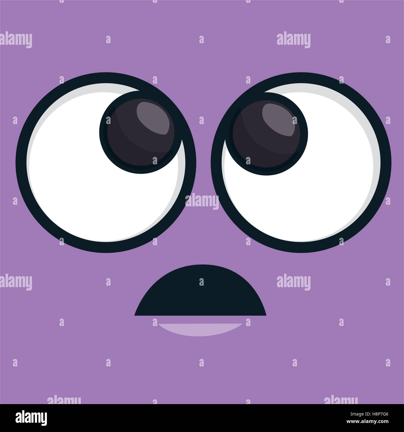 face square emoticon kawaii style vector illustration design Stock ...
