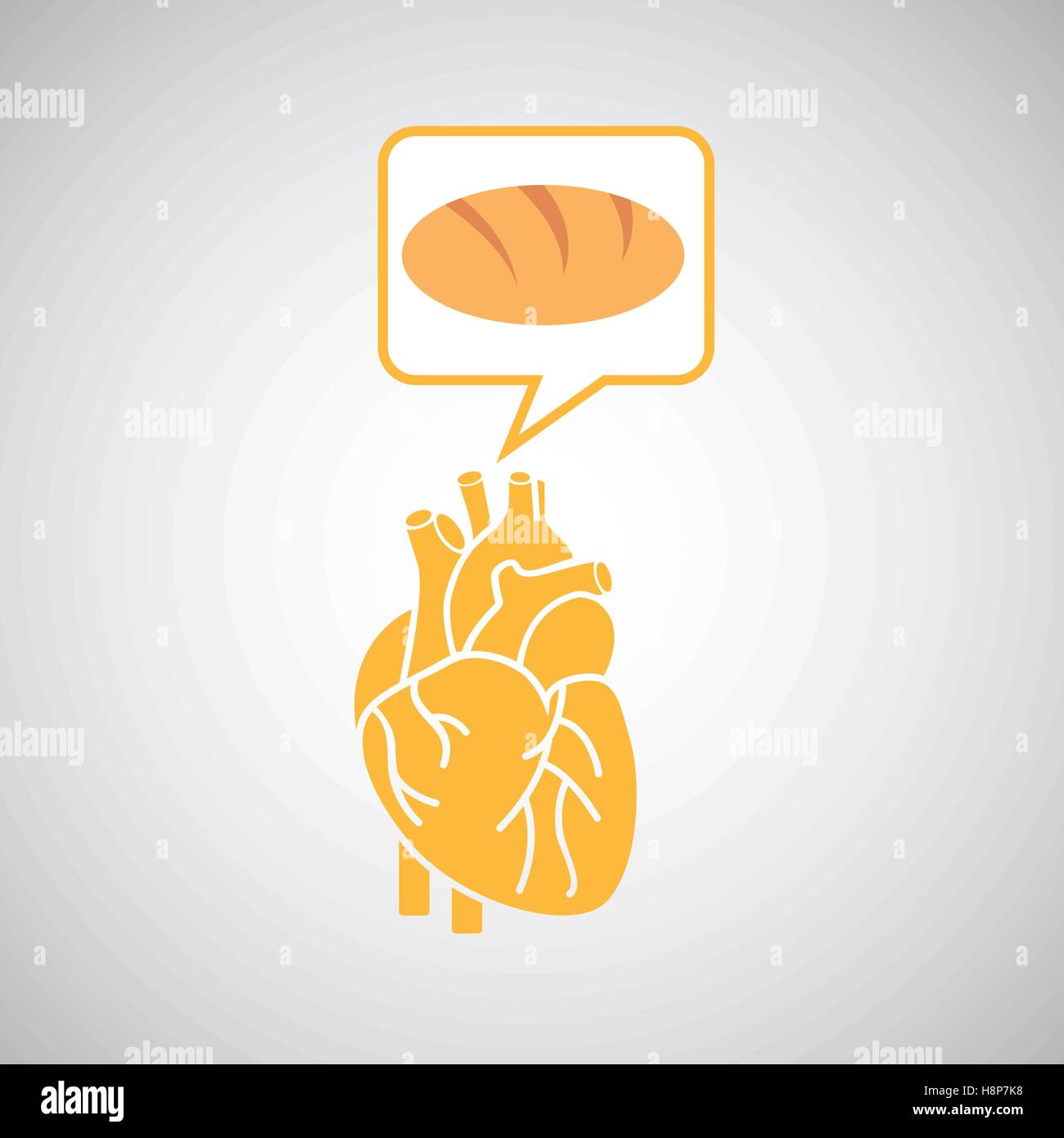 food healthy heart bread concept design icon vector illustration eps 10 ...