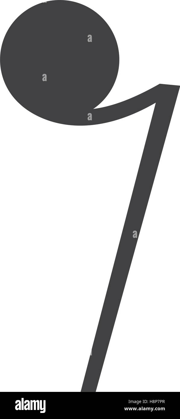 Music note icon. Sound melody pentagram and musical theme. Isolated ...