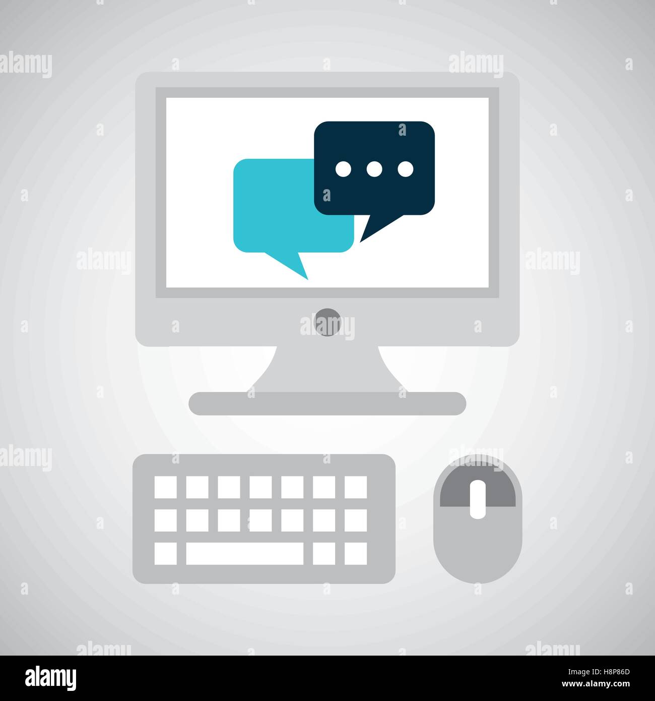 computer network desktop bubble speech vector illustration eps 10 Stock ...