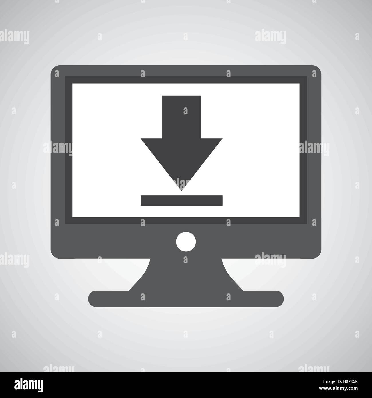 technology monitor pc downloading graphic vector illustration eps 10 ...