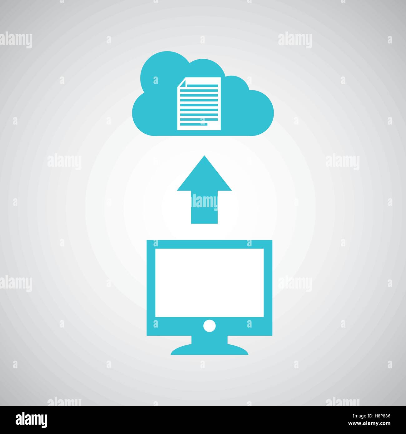 computer connected cloud document vector illustration eps 10 Stock ...