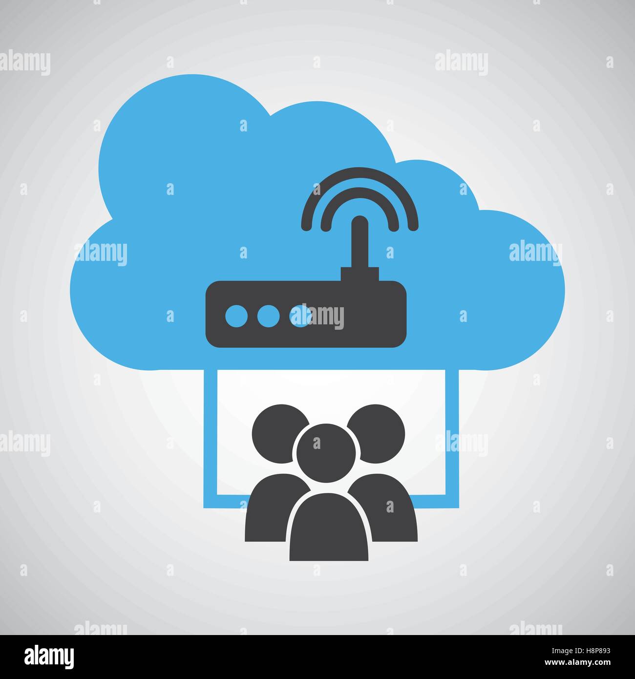 cloud computing service wifi router vector illustration eps 10 Stock ...