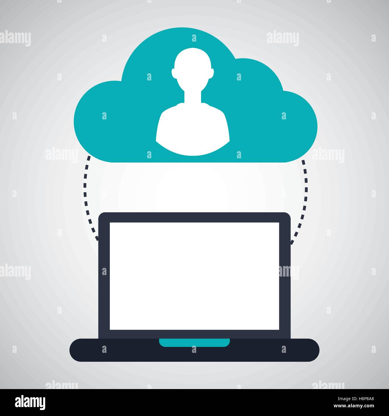 cloud computing character social media virtual icon vector illustration ...