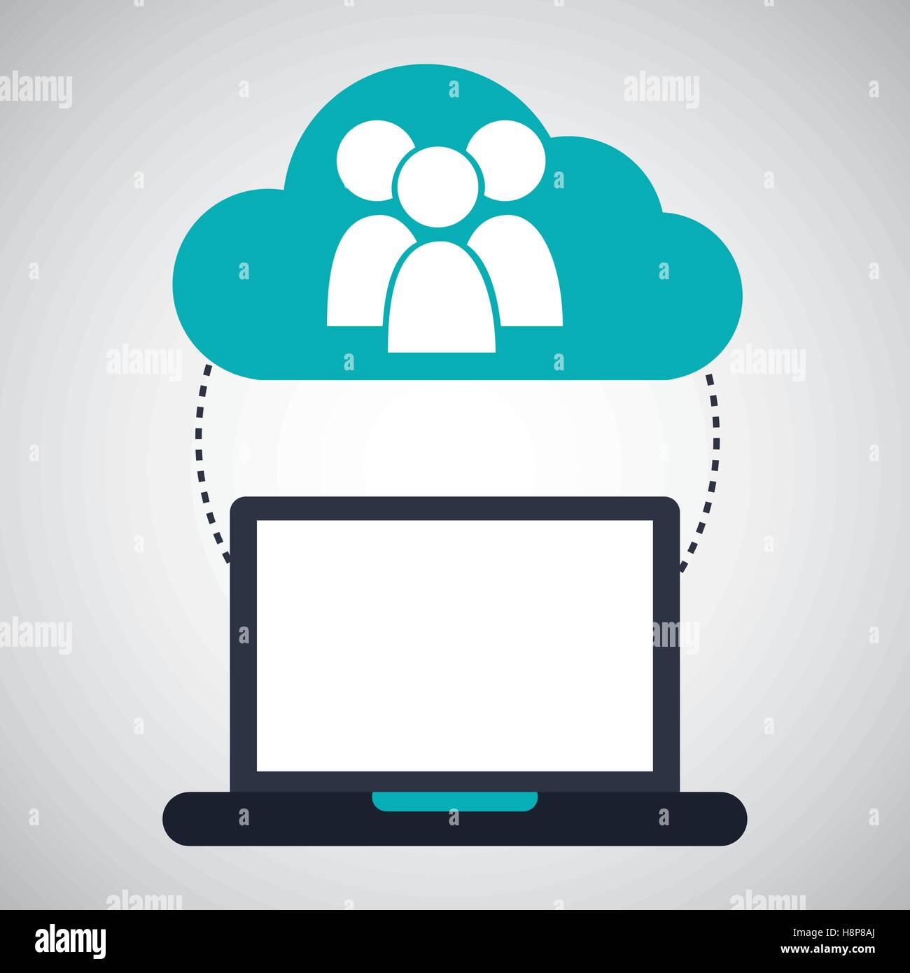 computer cloud group connection network vector illustration eps 10 ...