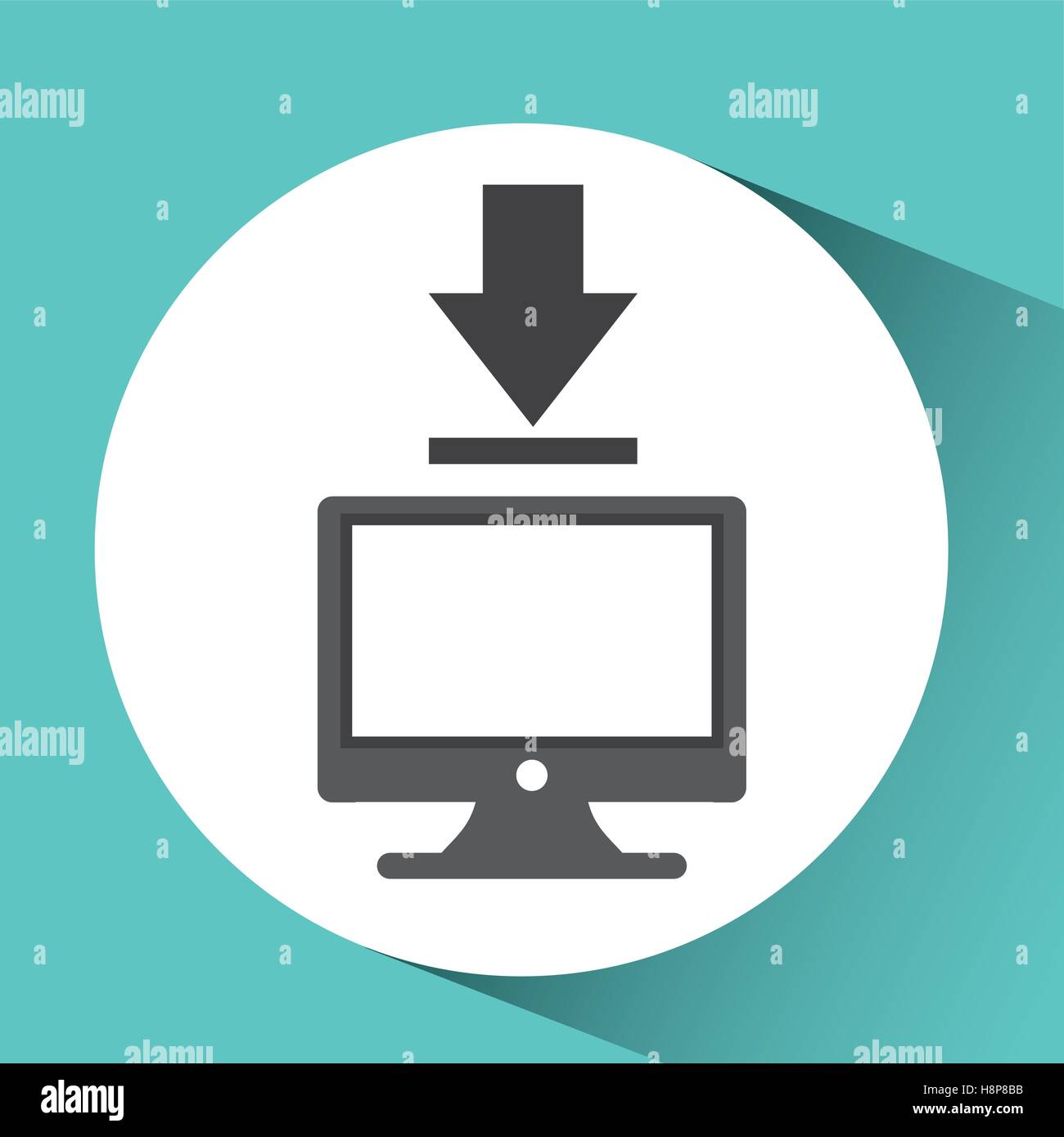 technology monitor pc downloading graphic vector illustration eps 10 ...
