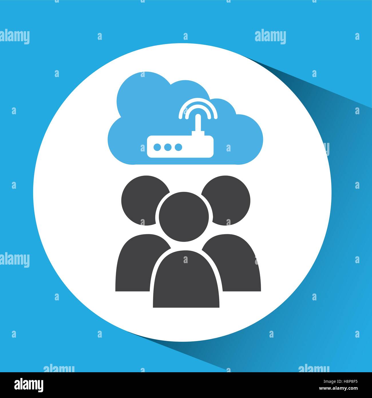 cloud computing service wifi router vector illustration eps 10 Stock ...