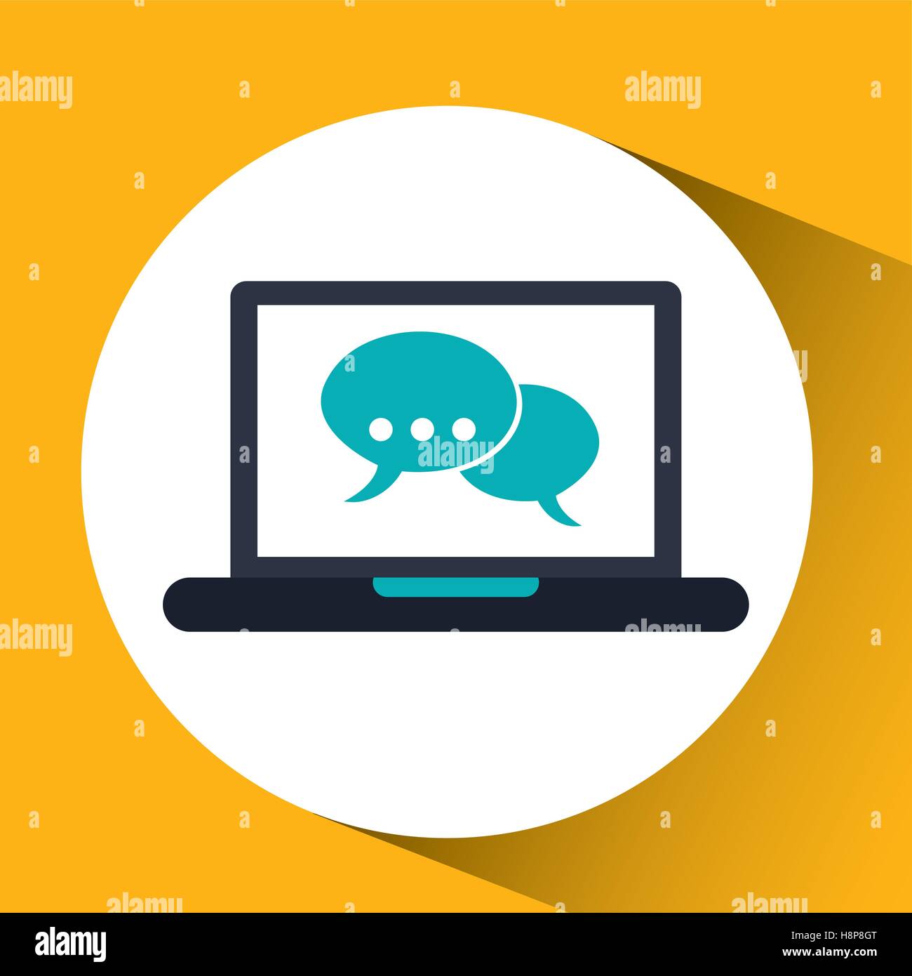 computer cloud bubble speak connection network vector illustration eps ...