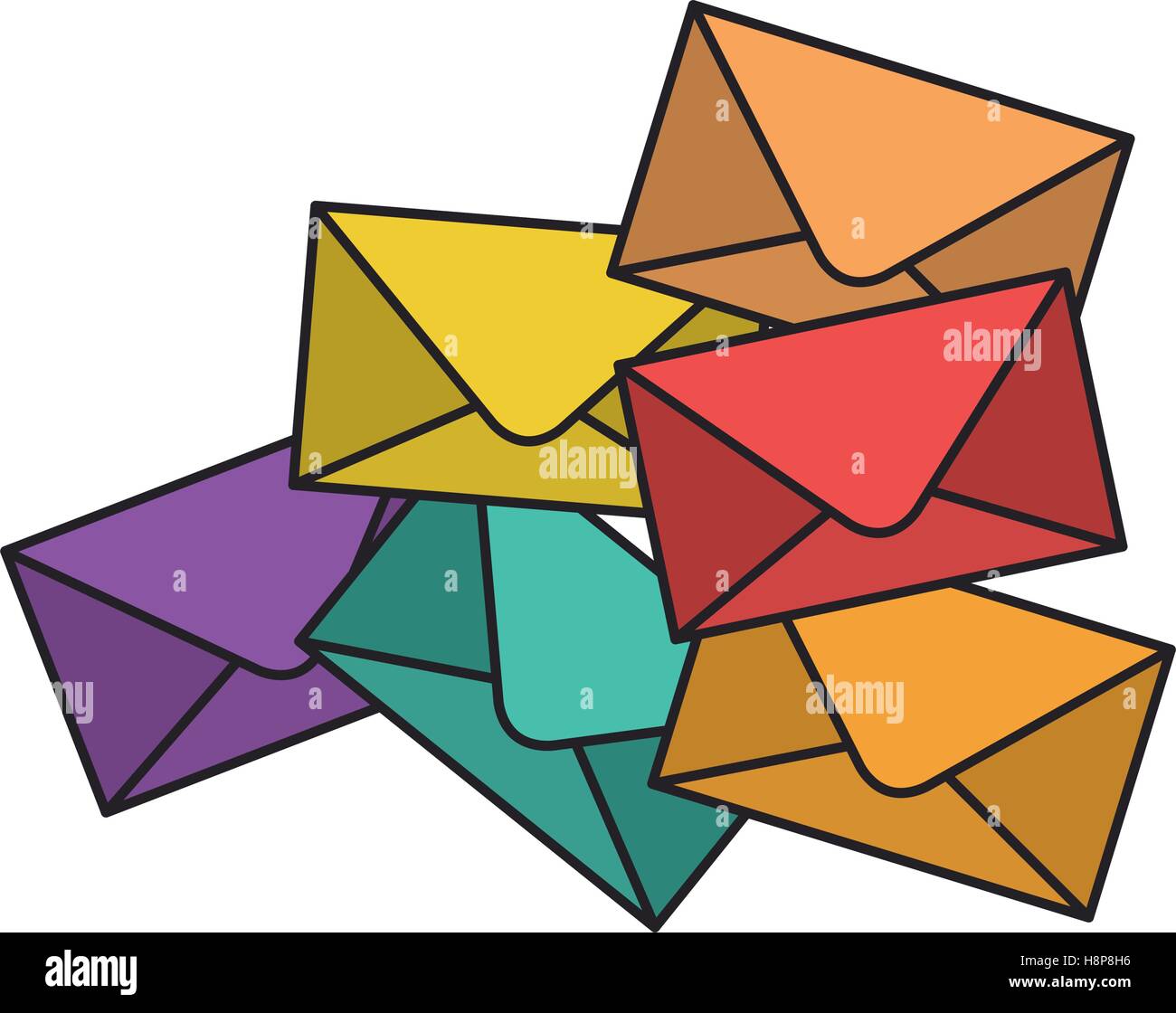 Envelope icon. Email message letter marketing and communication theme ...
