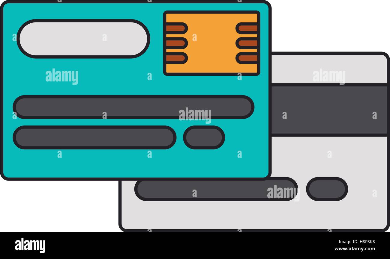 Credit card icon. Money financial item commerce and market theme ...