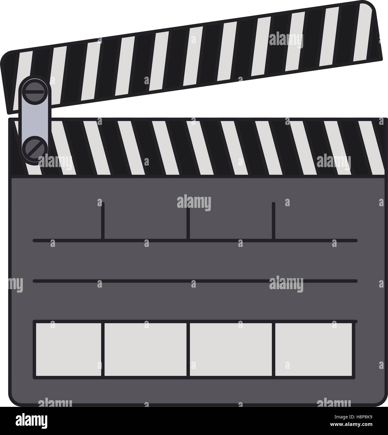 Clapboard icon. Movie film video cinema and entertainment theme ...