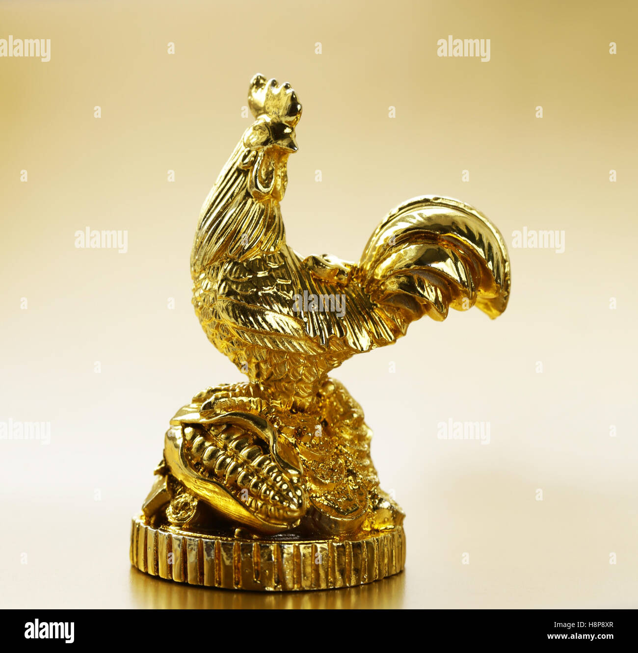 symbol of the new year, golden cock, oriental calendar Stock Photo - Alamy