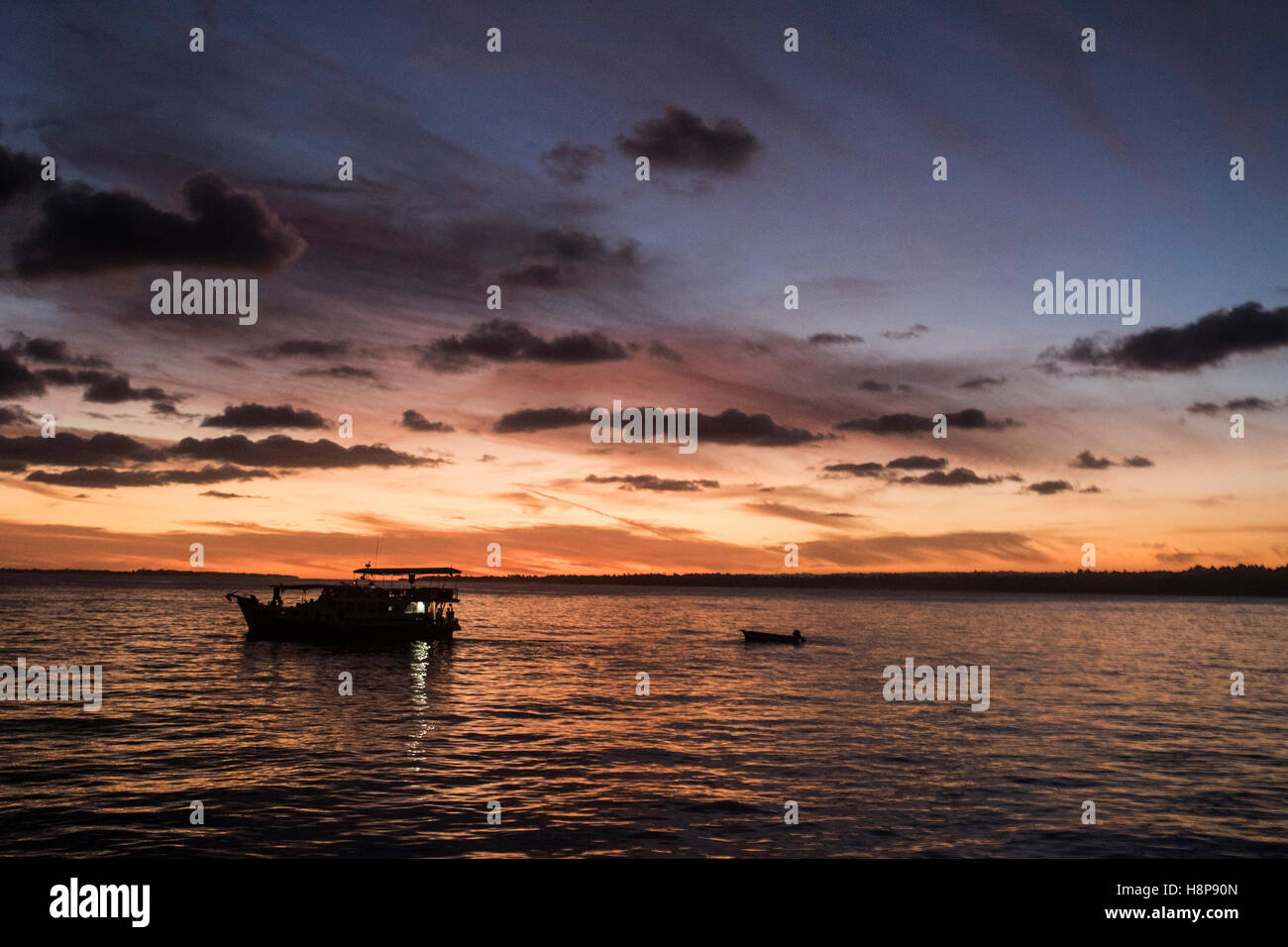 Sunset at Macaronis Stock Photo - Alamy