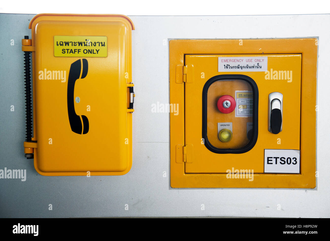 Emergency stop switch box hi-res stock photography and images - Alamy