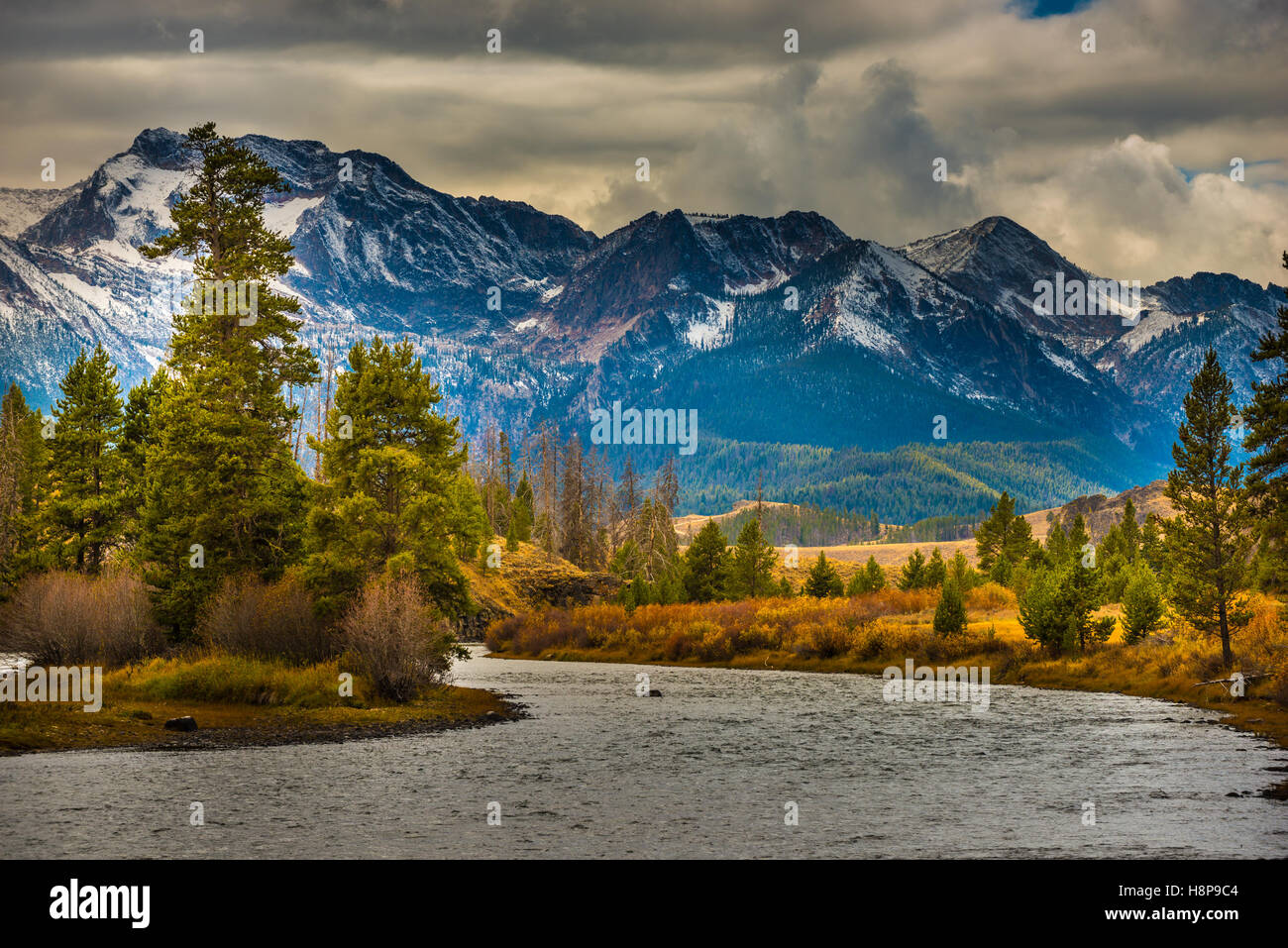 Salmon River Lower Stanley Idaho Sawtooth Range Stock Photo - Alamy