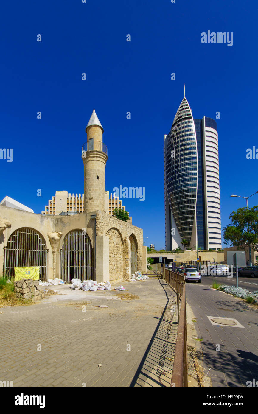 HAIFA, ISRAEL - JULY 21, 2015: The remains of the small mosque (Al ...
