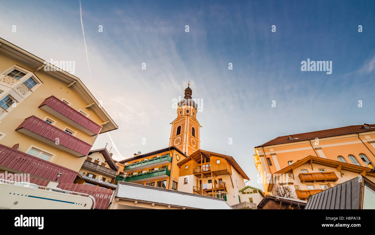 the buildings of an alpine village in Italy Stock Photo - Alamy