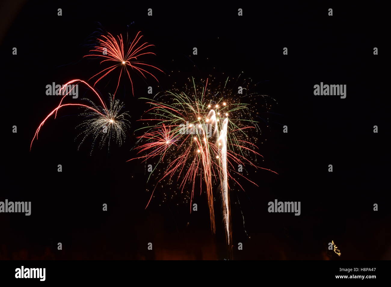 Fireworks on slow exposure Stock Photo - Alamy