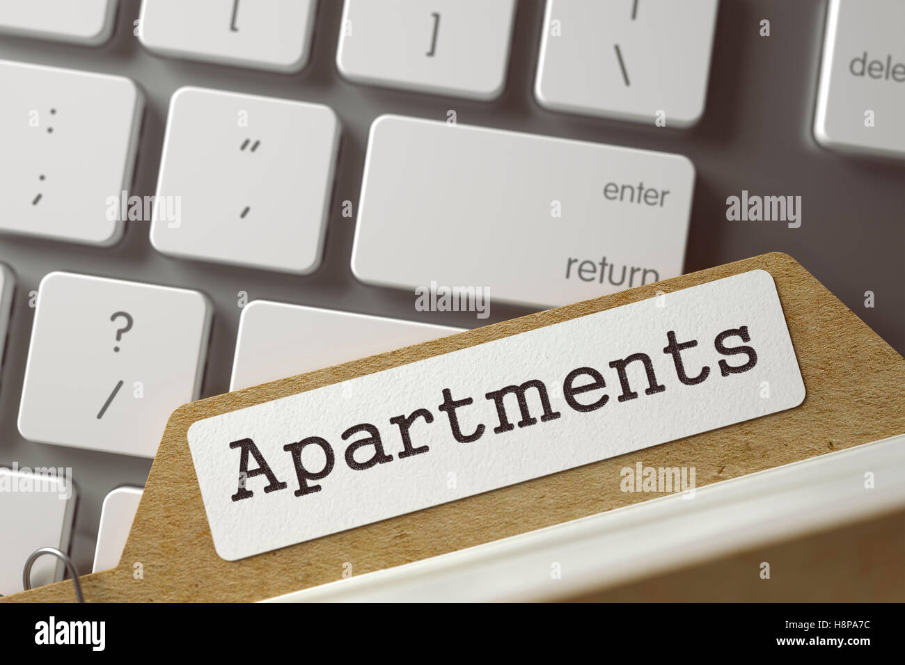 Index Card Apartments. 3D Stock Photo - Alamy