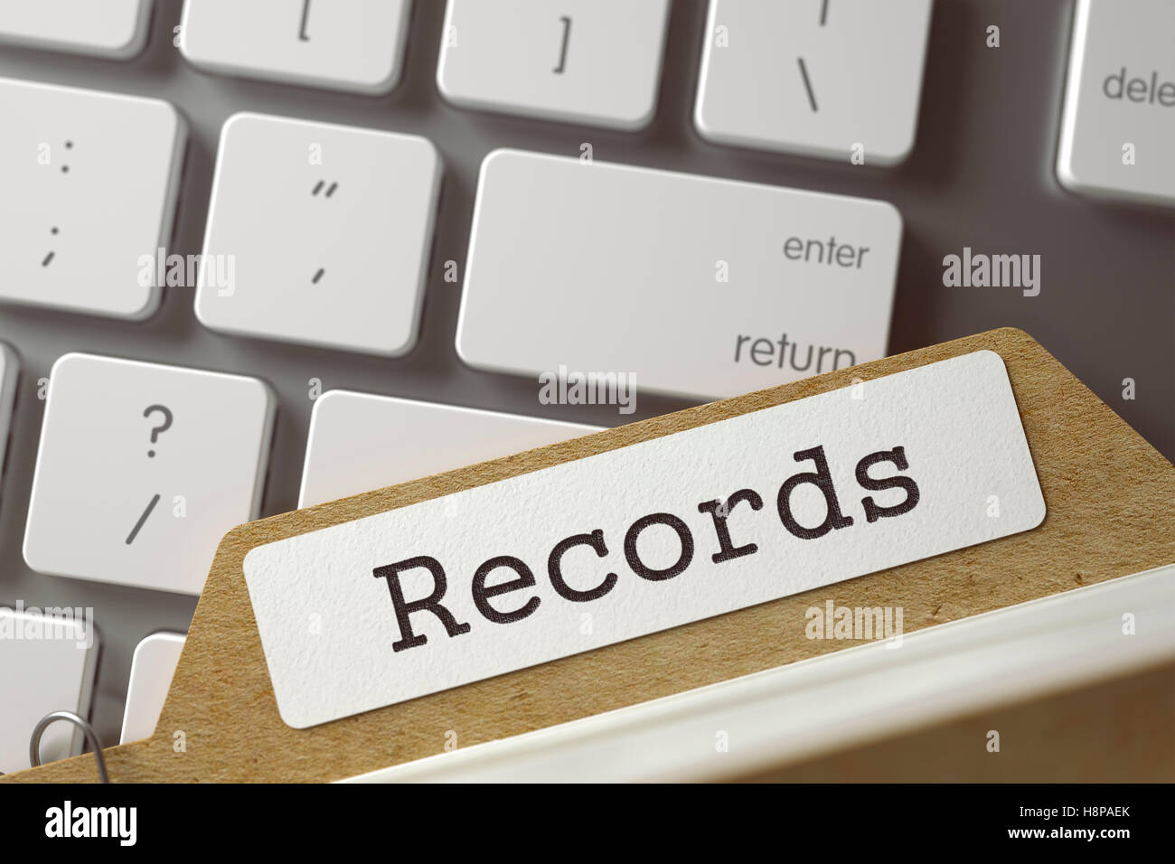 Card File Records. 3D Stock Photo - Alamy