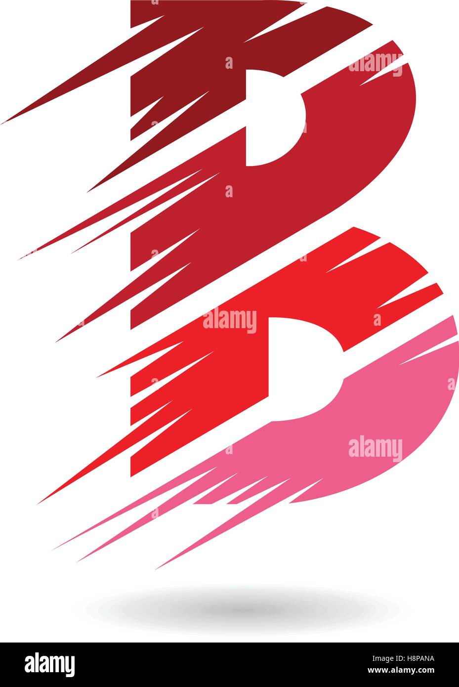 Design Concept of a Abstract Icon of Letter B, Vector Illustration ...