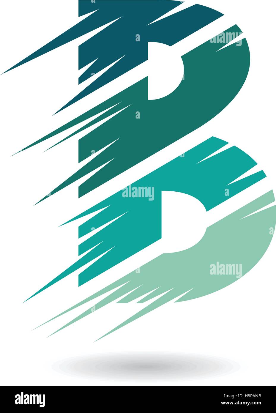 Design Concept of a Abstract Icon of Letter B, Vector Illustration ...