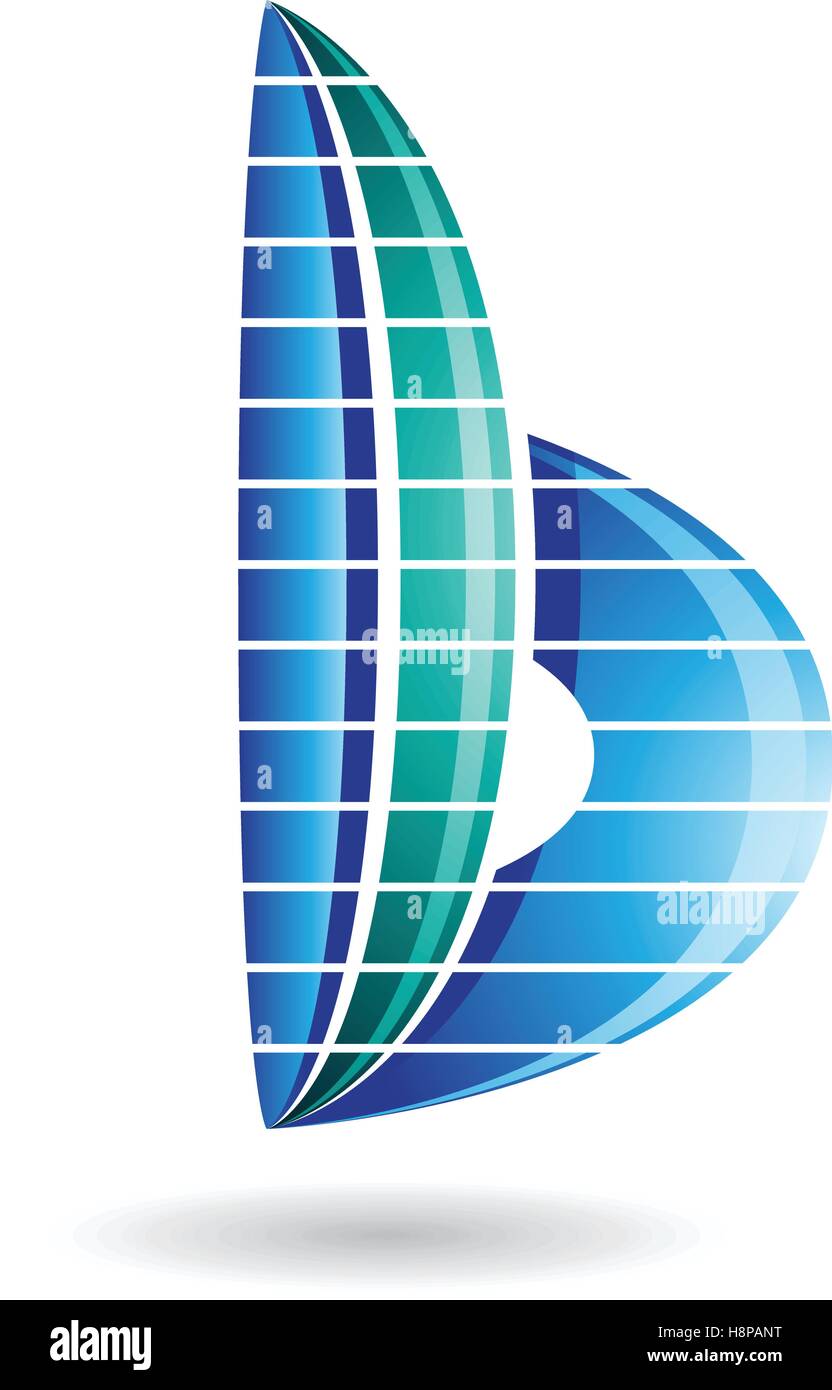 Design Concept of a Abstract Icon of Letter B, Vector Illustration ...
