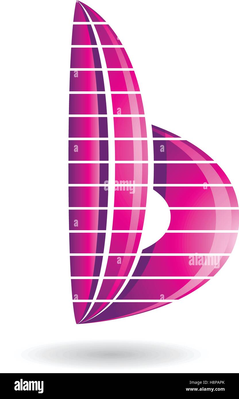 Design Concept of a Abstract Icon of Letter B, Vector Illustration ...