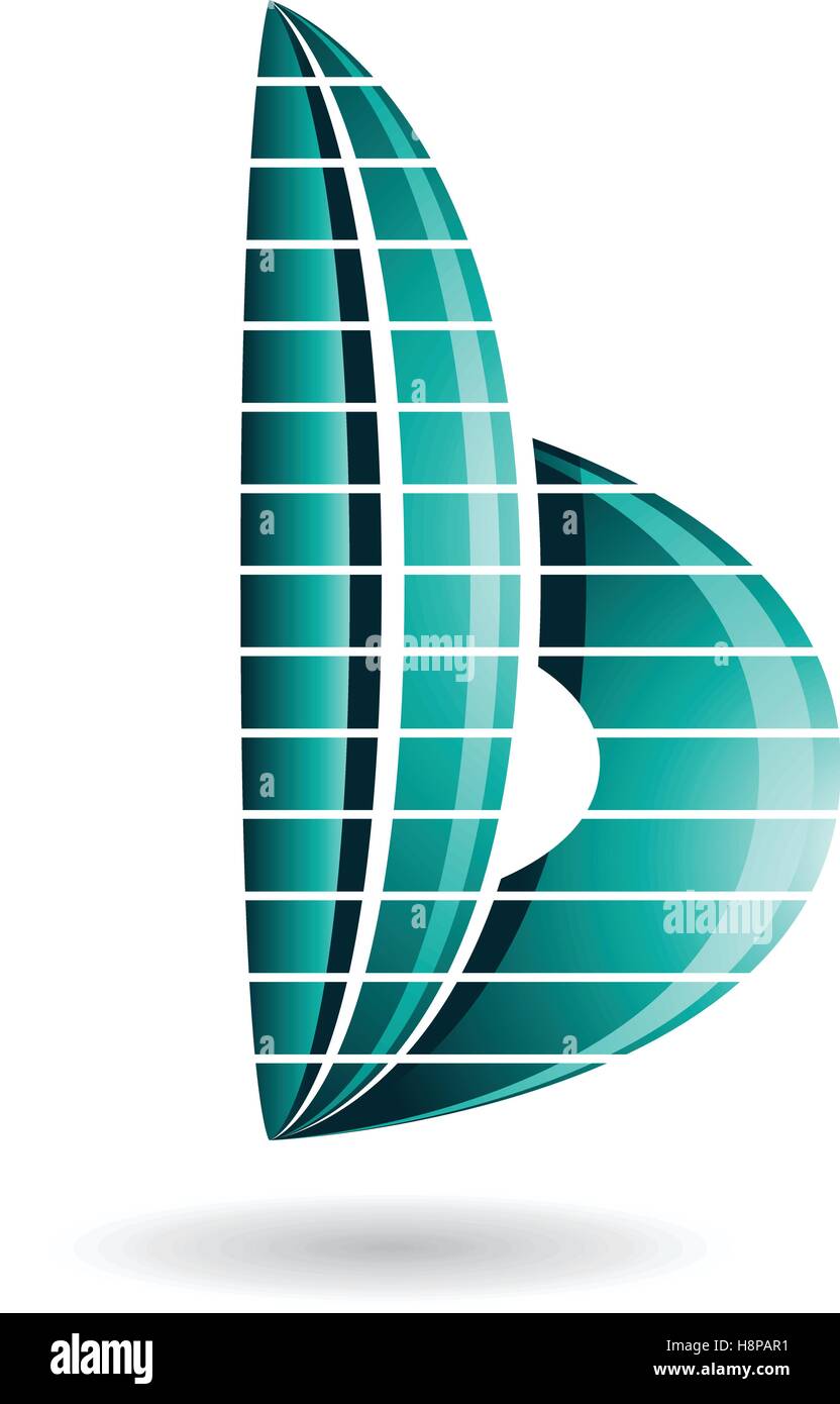 Design Concept of a Abstract Icon of Letter B, Vector Illustration ...