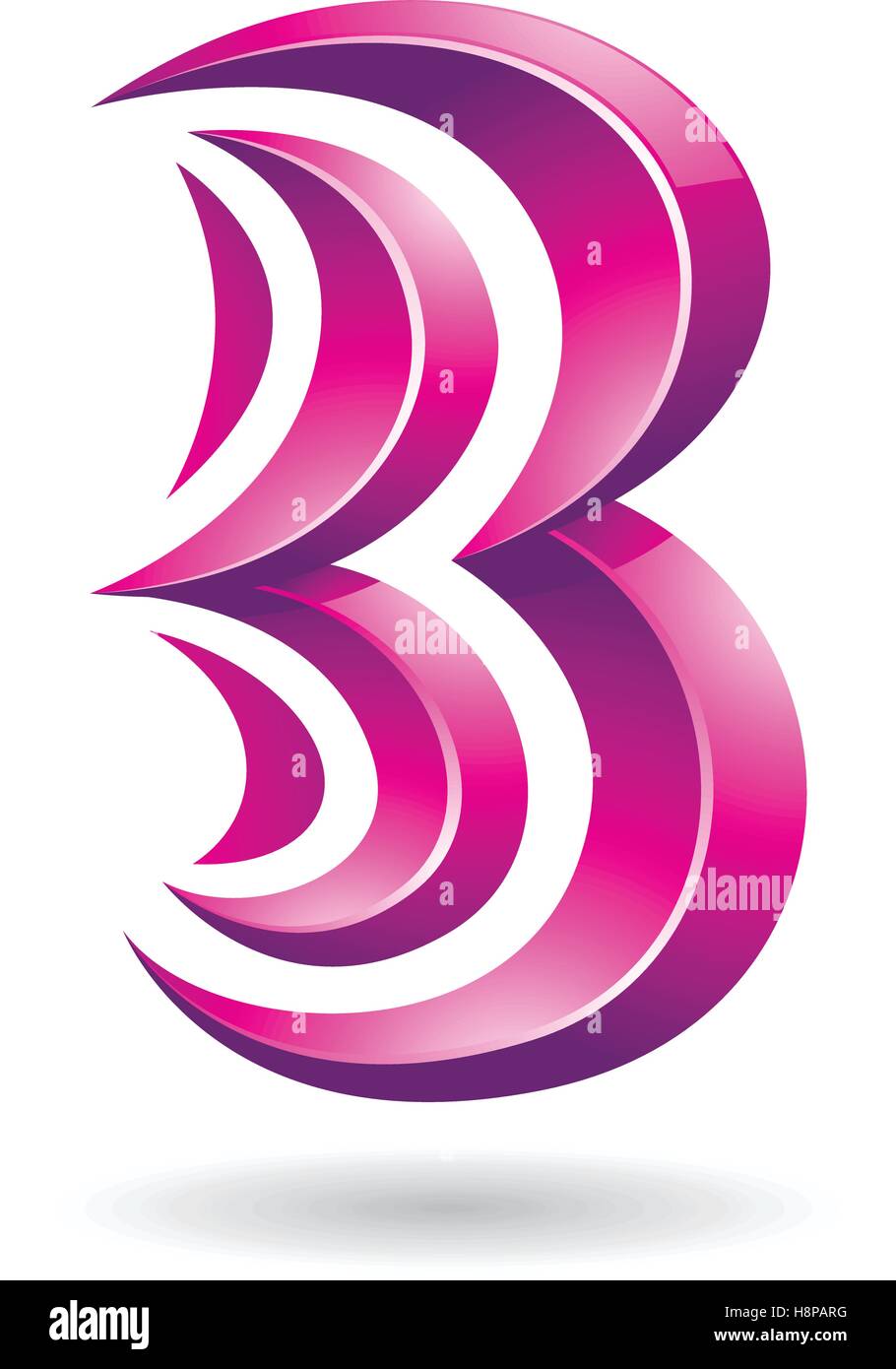 Design Concept of a Colorful Abstract Icon of Letter B, Vector ...