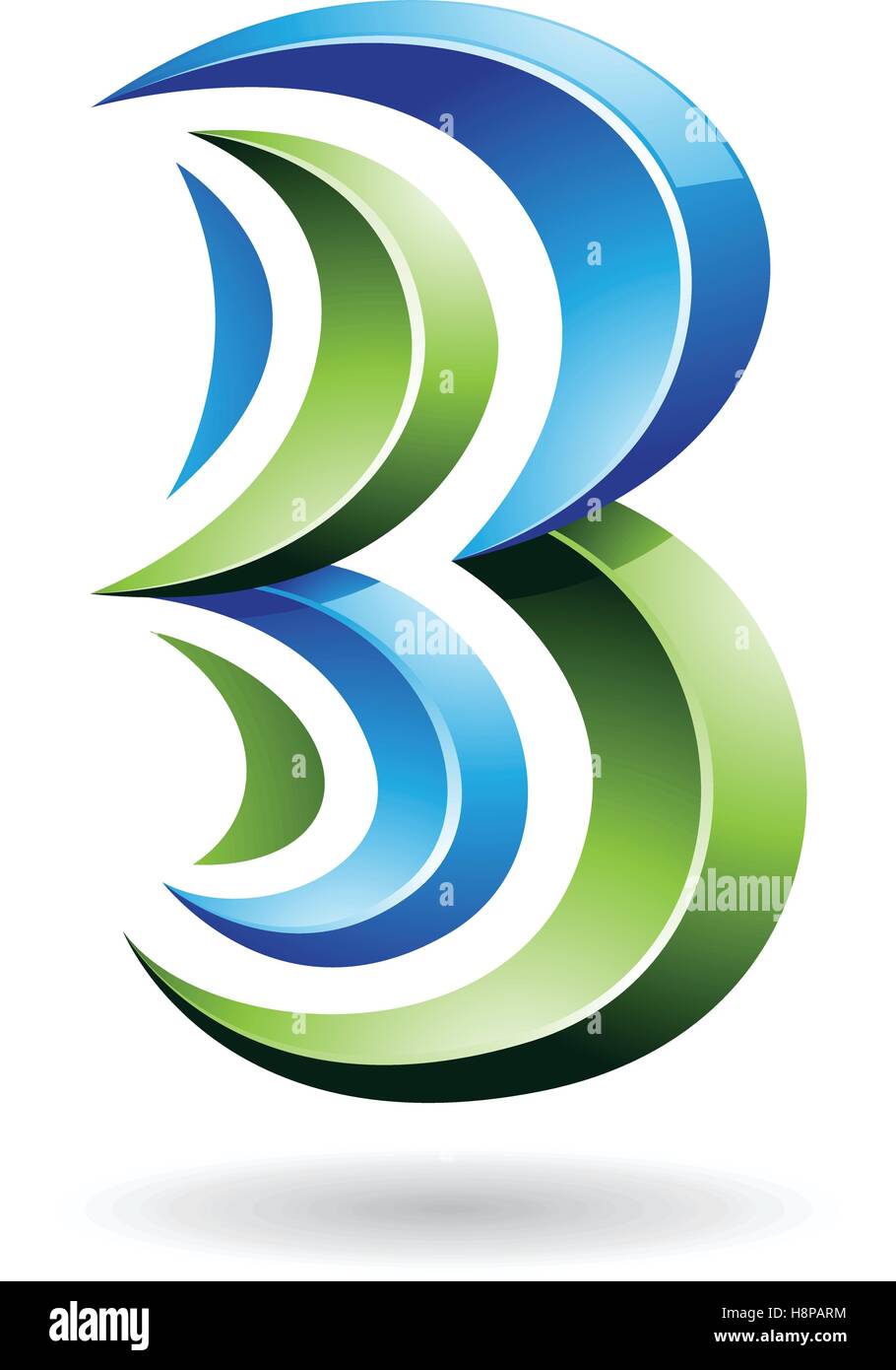 Design Concept of a Colorful Abstract Icon of Letter B, Vector ...